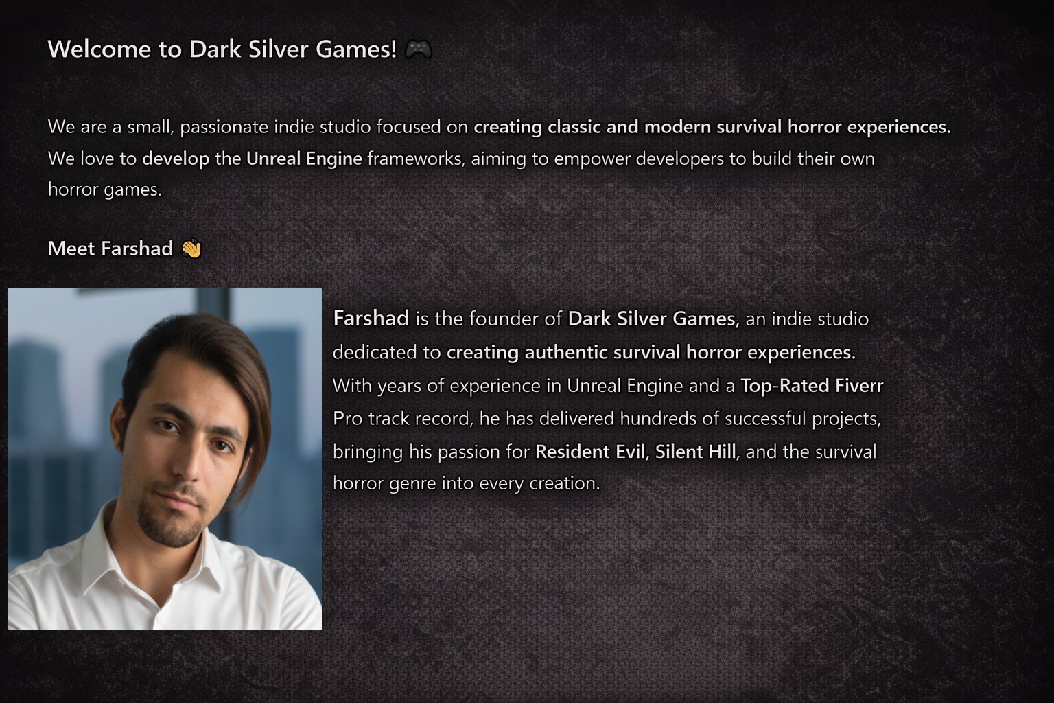 About Us - Dark Silver Games